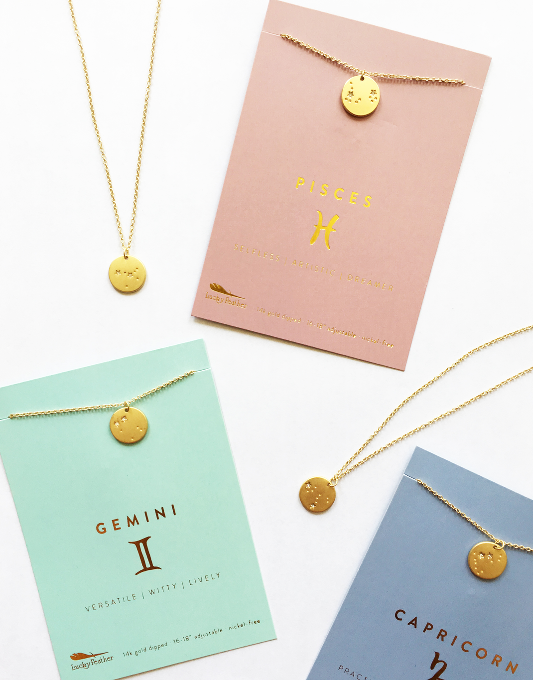Zodiac Necklaces – Lucky Feather