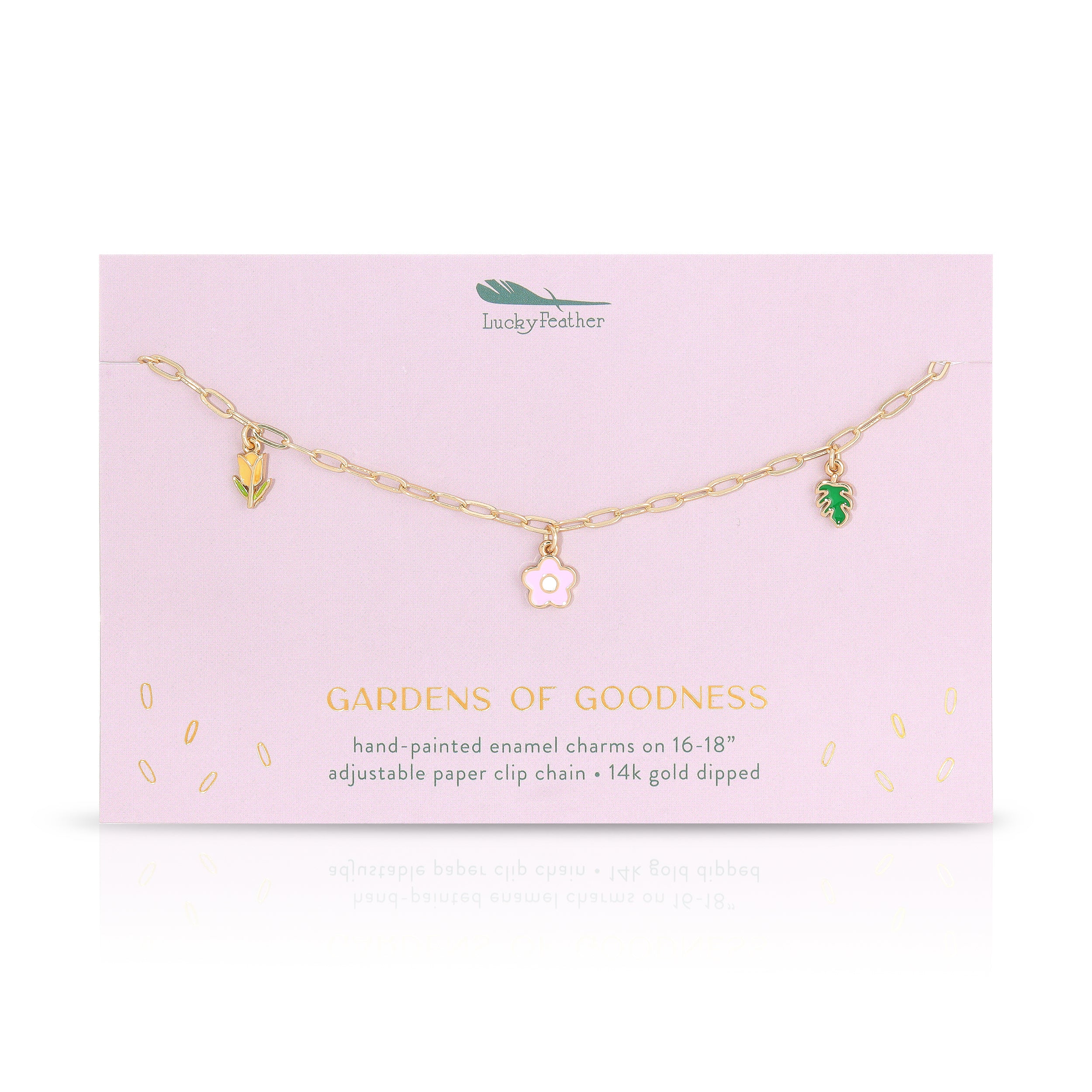 Enamel Treasures Necklace – Lucky Feather