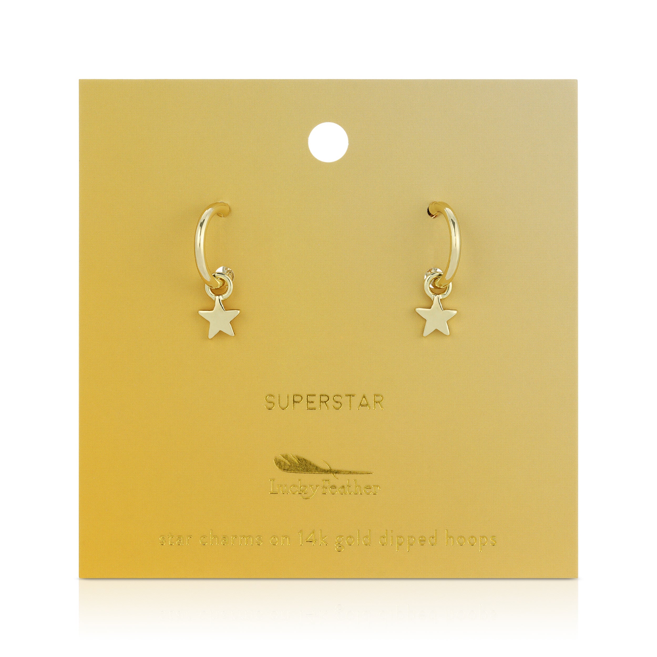 Superstar - Star Hoops – Lucky Feather