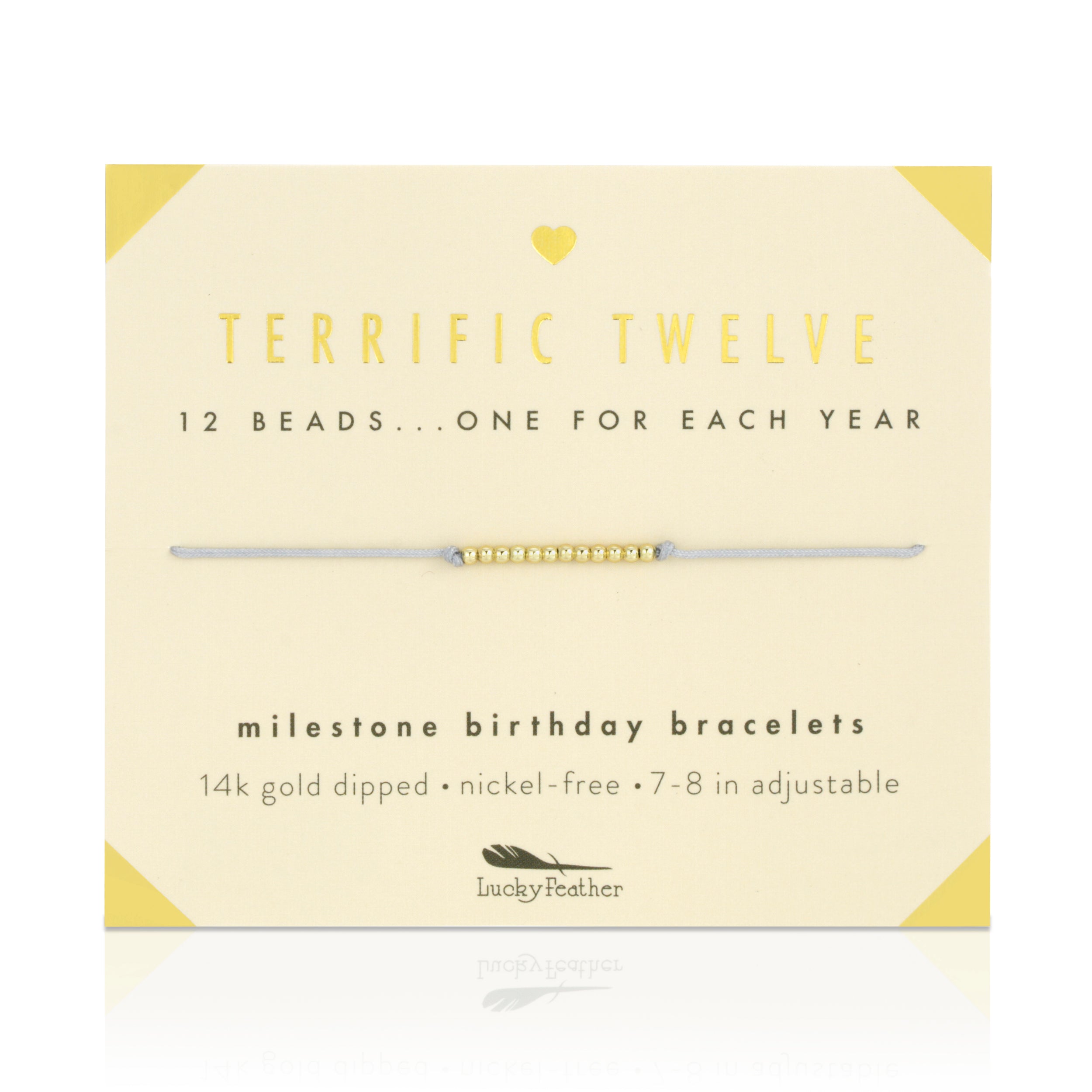Milestone Birthday Bracelet - Terrific Twelve – Lucky Feather